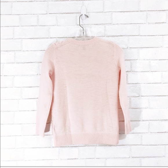 J. Crew | Sweaters | Jcrew Pink Crewneck Cable Knit Fringe Sweater ...
